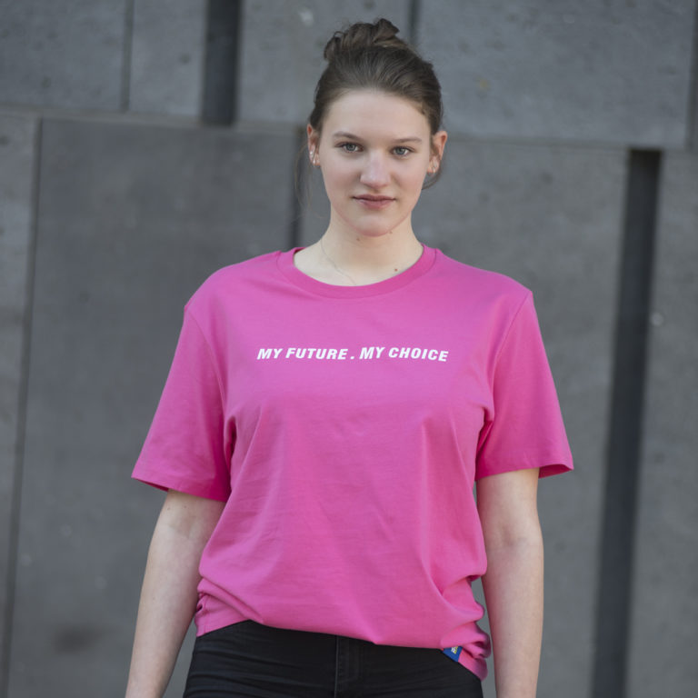 MY FUTURE. MY CHOICE. Classic Shirt. Pink Punch - #loveyouEU