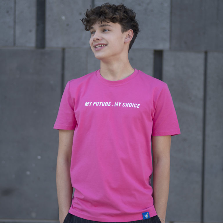 MY FUTURE. MY CHOICE. Classic Shirt. Pink Punch - #loveyouEU